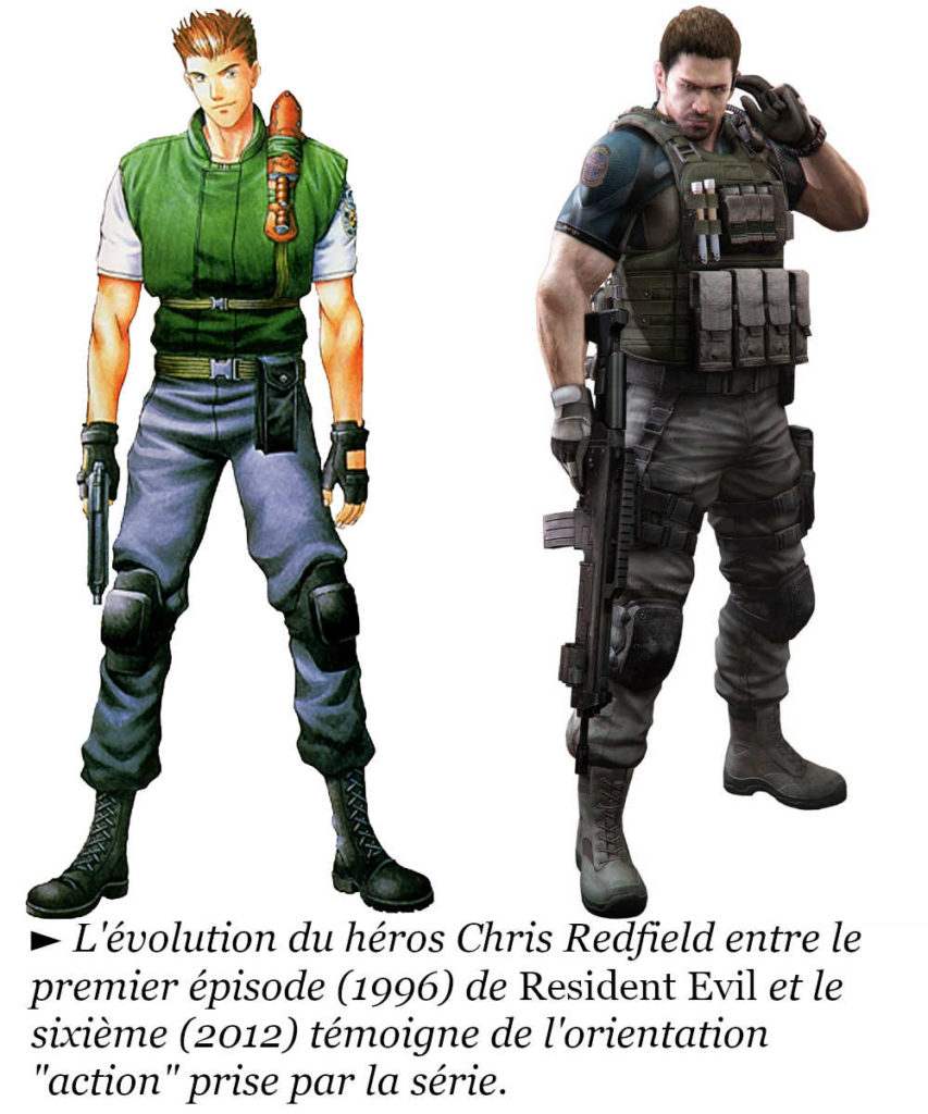 Chris Redfield évolution avec légende - BiLA